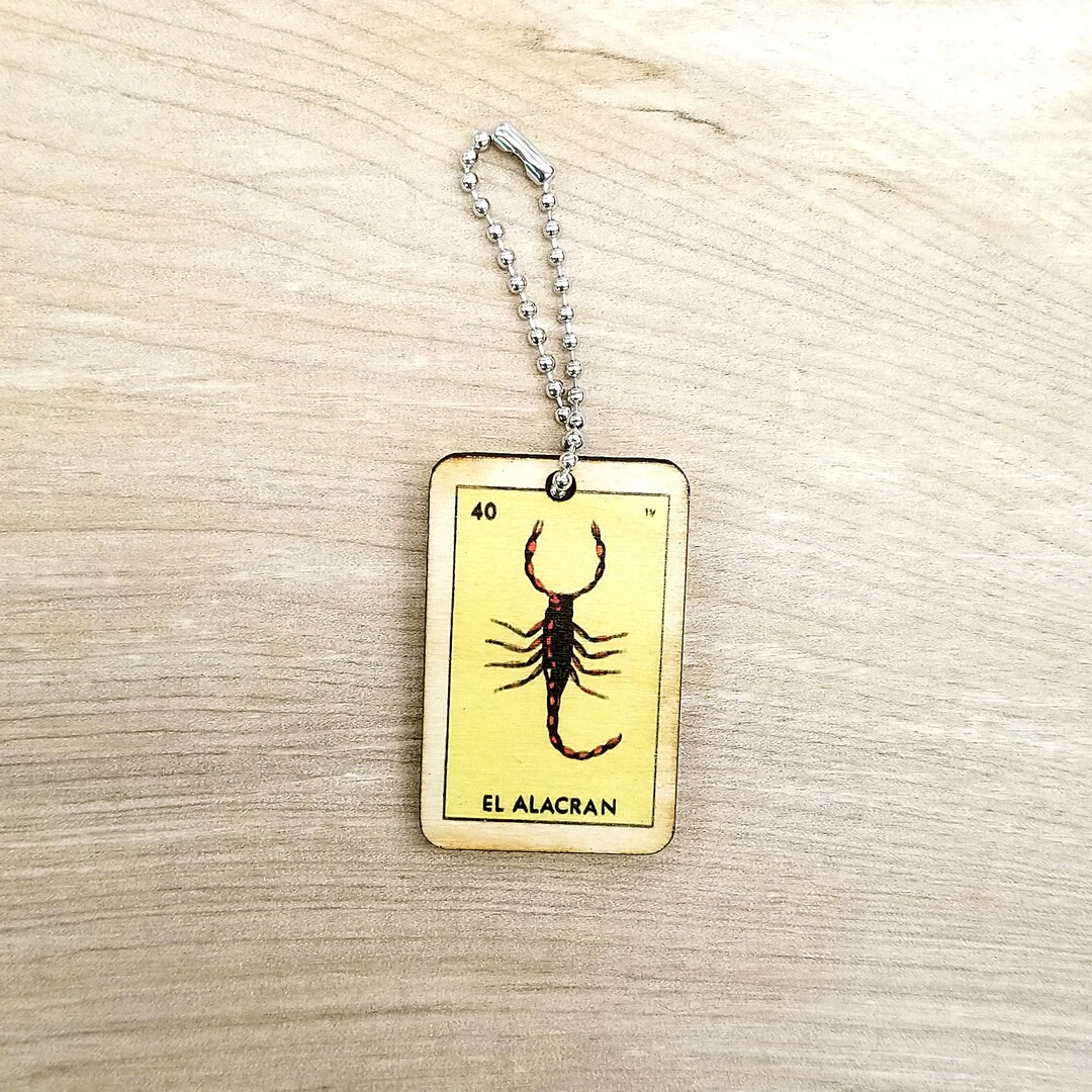 El Alacran Loteria Mexican Bingo Keytag NEW! Color on Both Sides! - Etsy