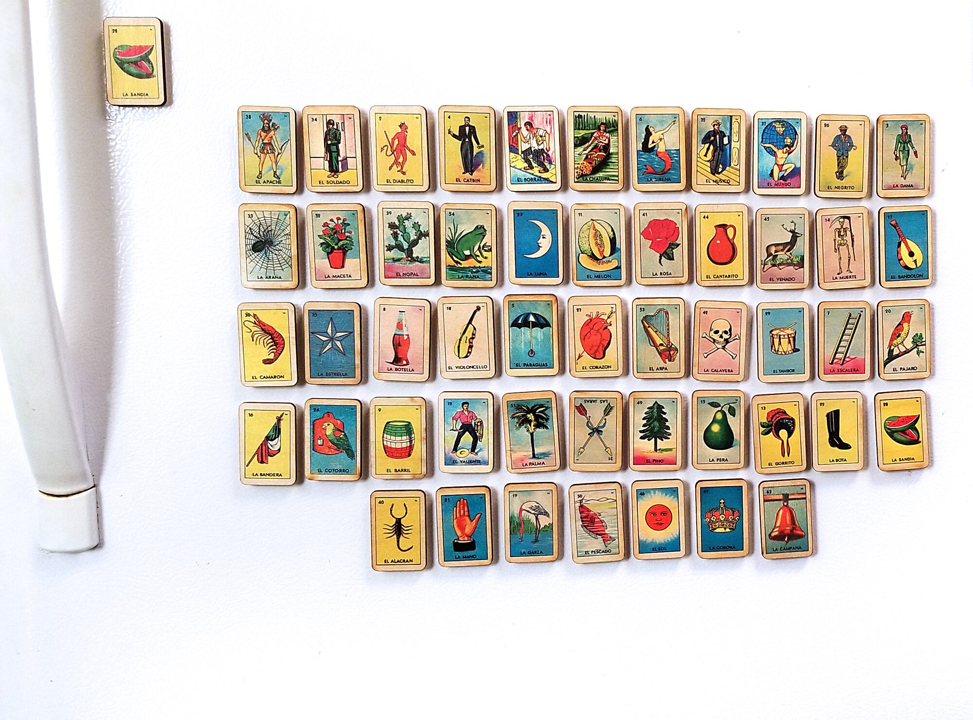 Flamingo La Garza Loteria Mexican Bingo Magnet - Etsy UK
