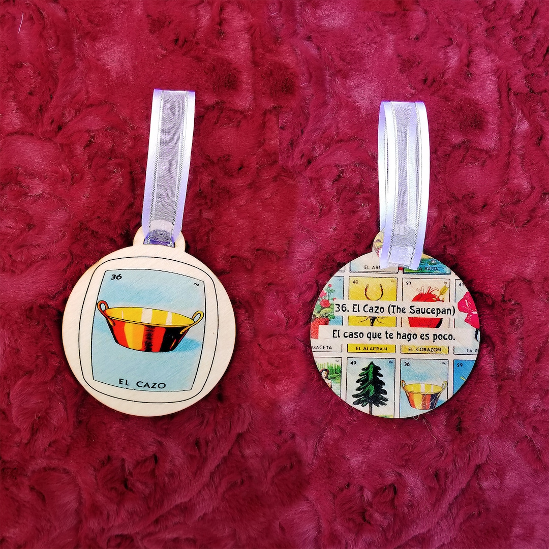 Loteria Mexican Bingo El Cazo (the Pan) Double Sided Ornament / Gift ...