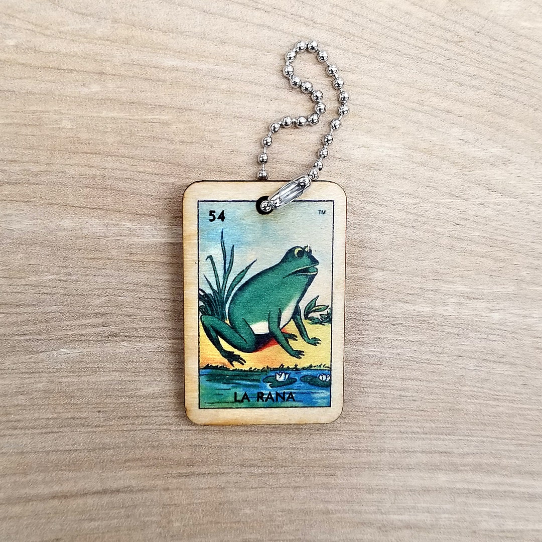 La Rana Loteria Mexican Bingo Keytag NEW! Color on Both Sides! - Etsy