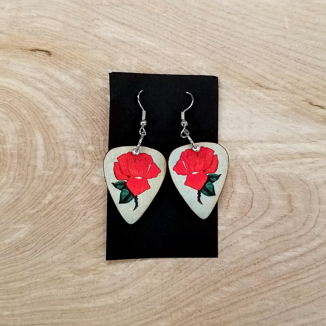 Rose La Rosa Loteria Mexican Bingo Earrings - Etsy