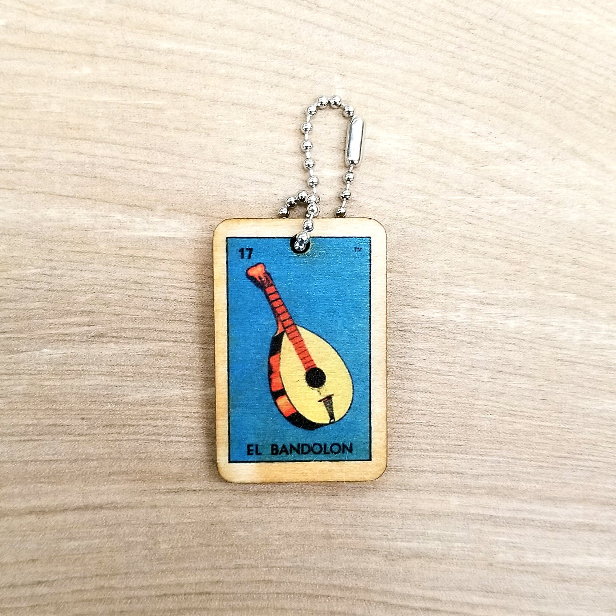 Mandolin El Bandolon Loteria Mexican Bingo KeyTag | Etsy