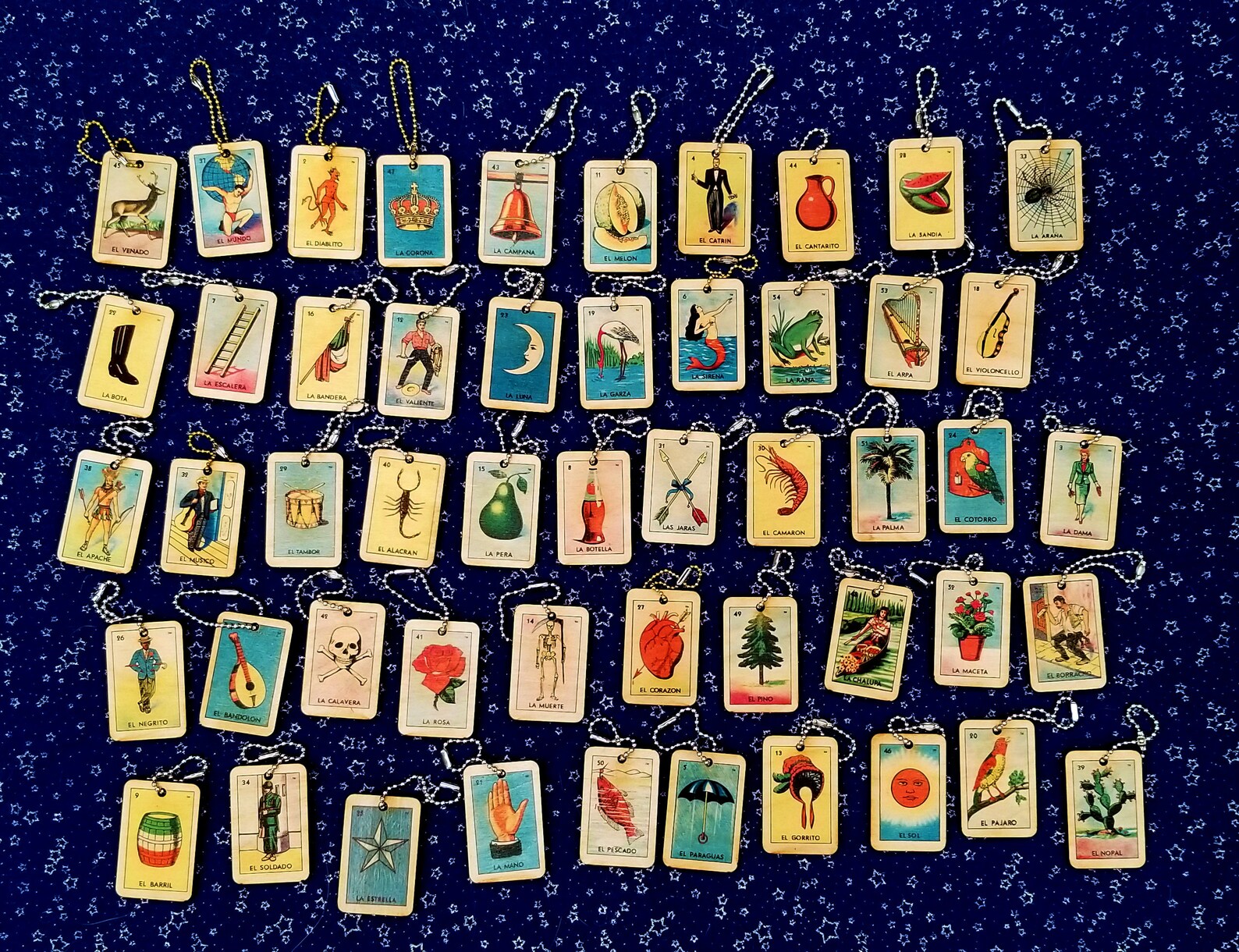 Devil El Diablito Loteria Mexican Bingo Keytag NEW Color on - Etsy