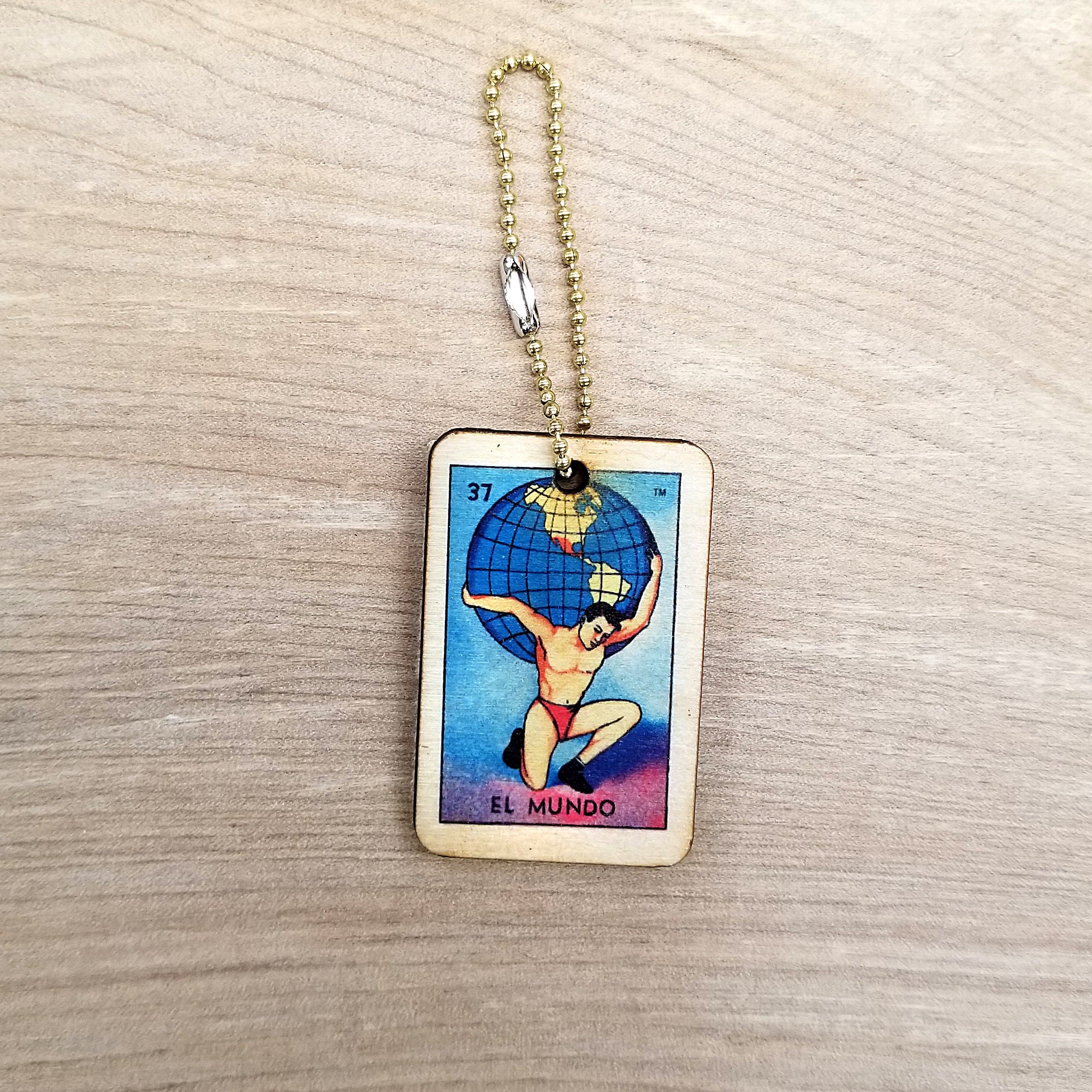 Atlas El Mundo Loteria Mexican Bingo KeyTag | Etsy