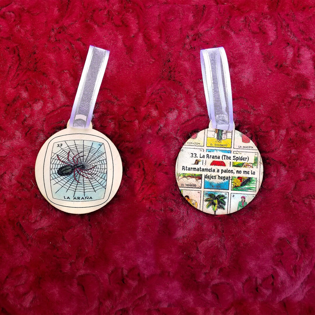 Loteria Mexican Bingo La Arana (the Spider) Double Sided Ornament ...