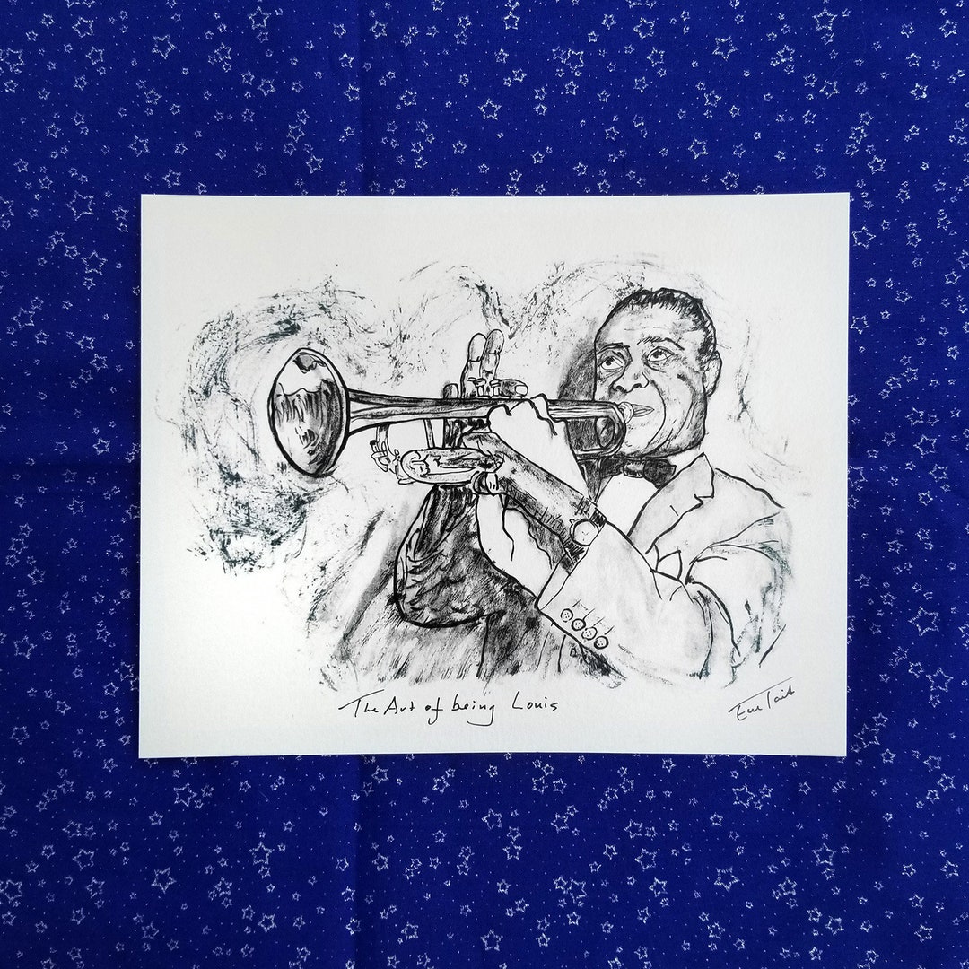 Louis Armstrong 8 X 10 Print on Watercolor Paper - Etsy