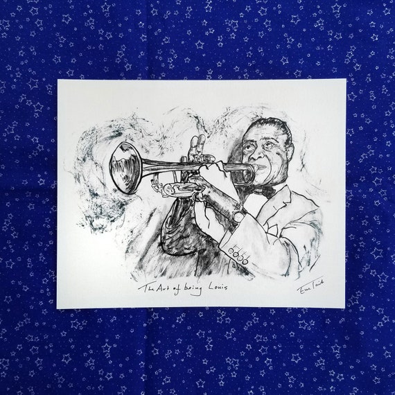 Louis Armstrong 8 X 10 Print on Watercolor Paper | Etsy