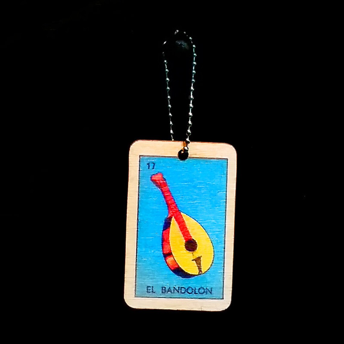 Mandolin El Bandolon Loteria Mexican Bingo KeyTag | Etsy