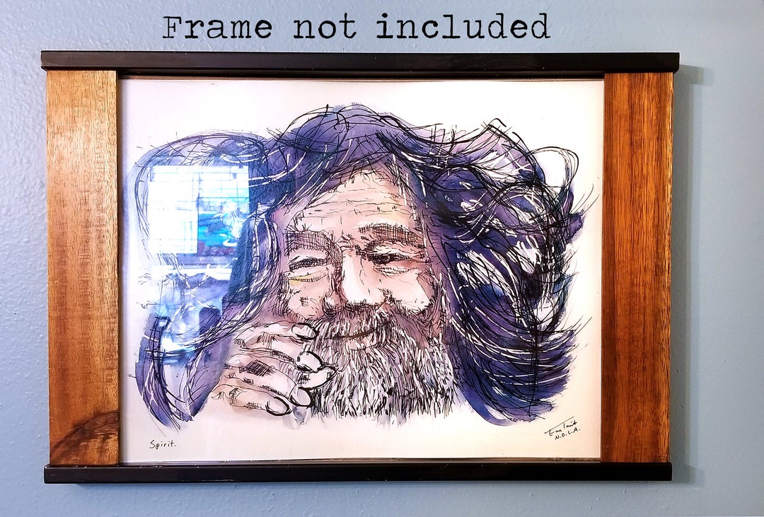 Spirit Illustrated Watercolor Painted Ink Sketched Watercolor Paper ...