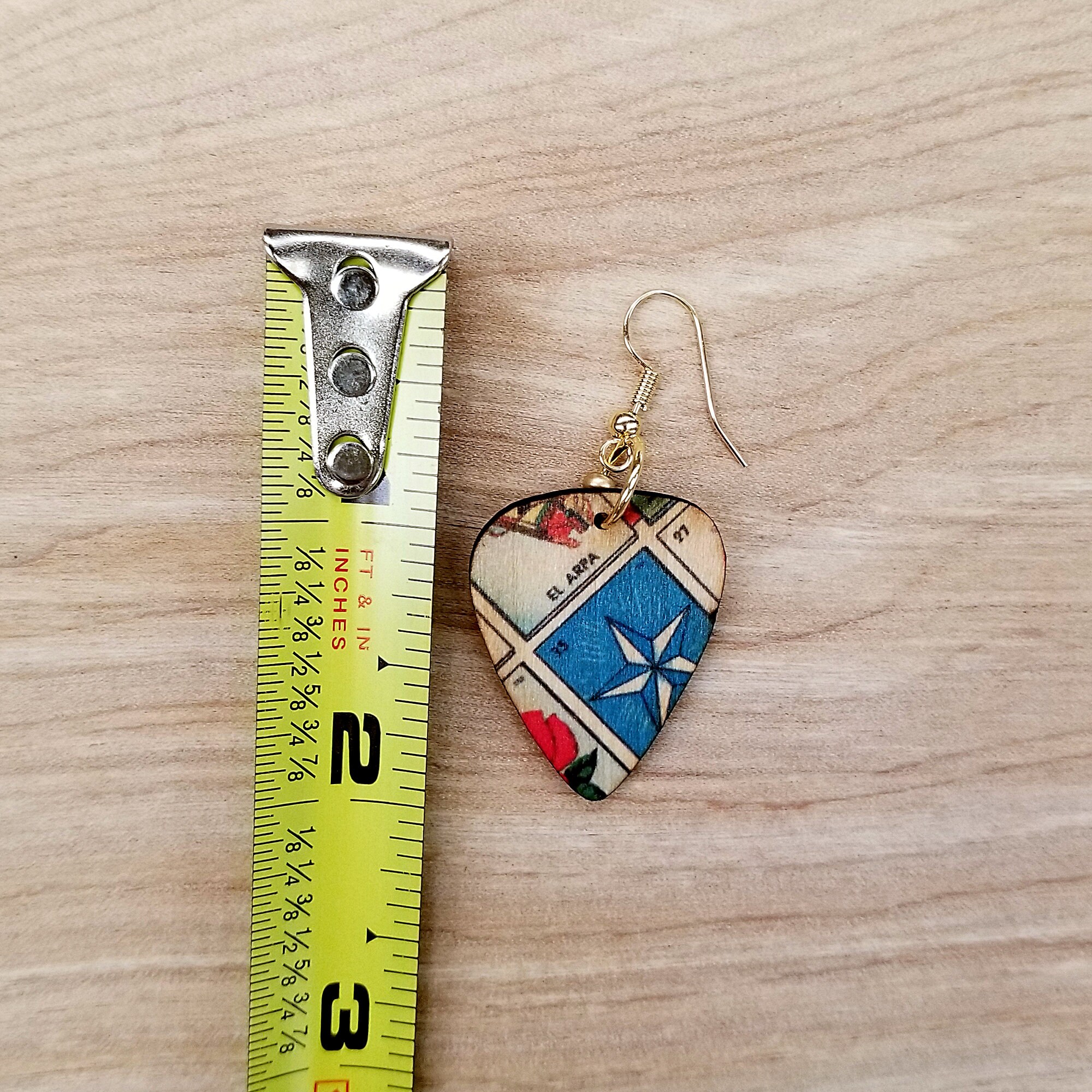 Mandolin El Bandolon Loteria Mexican Bingo Earrings | Etsy