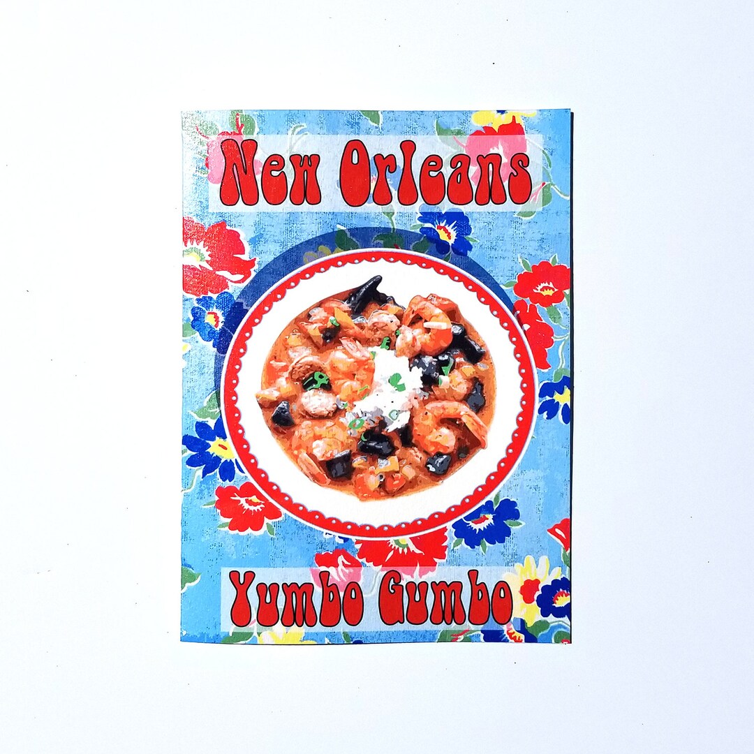 New Orleans Gumbo Greeting Card 5 X 7 Frameable - Etsy