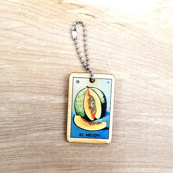 El Melon Loteria Mexican Bingo KeyTag | Etsy