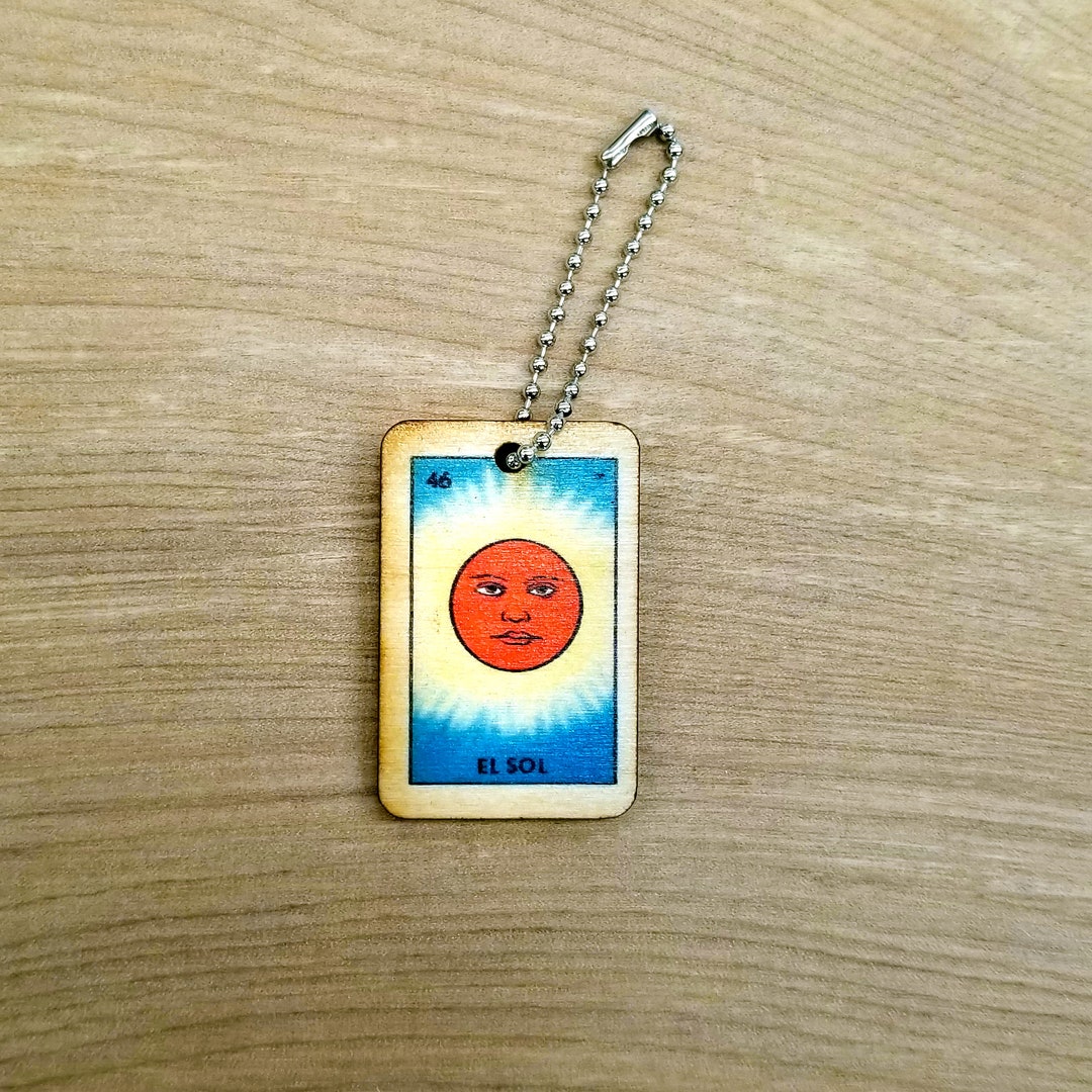 Sun El Sol Loteria Mexican Bingo Keytag NEW Color on Both Sides - Etsy