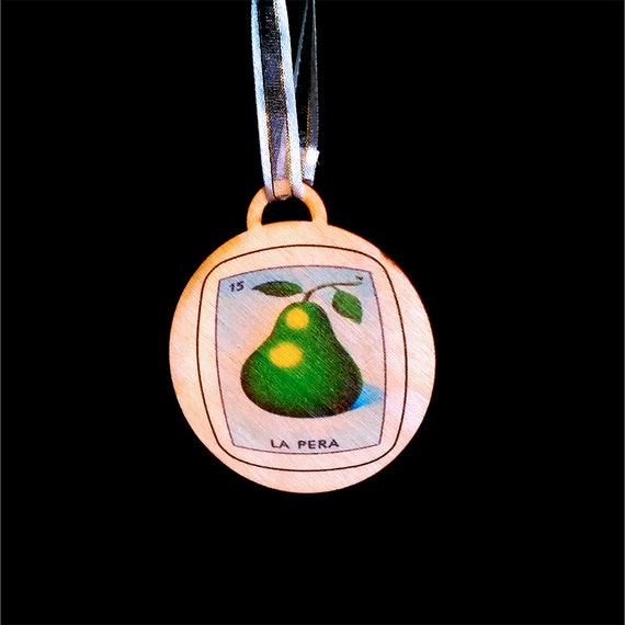 La Pera Pear Loteria Mexican Bingo Wooden Gift Tag / Ornament | Etsy