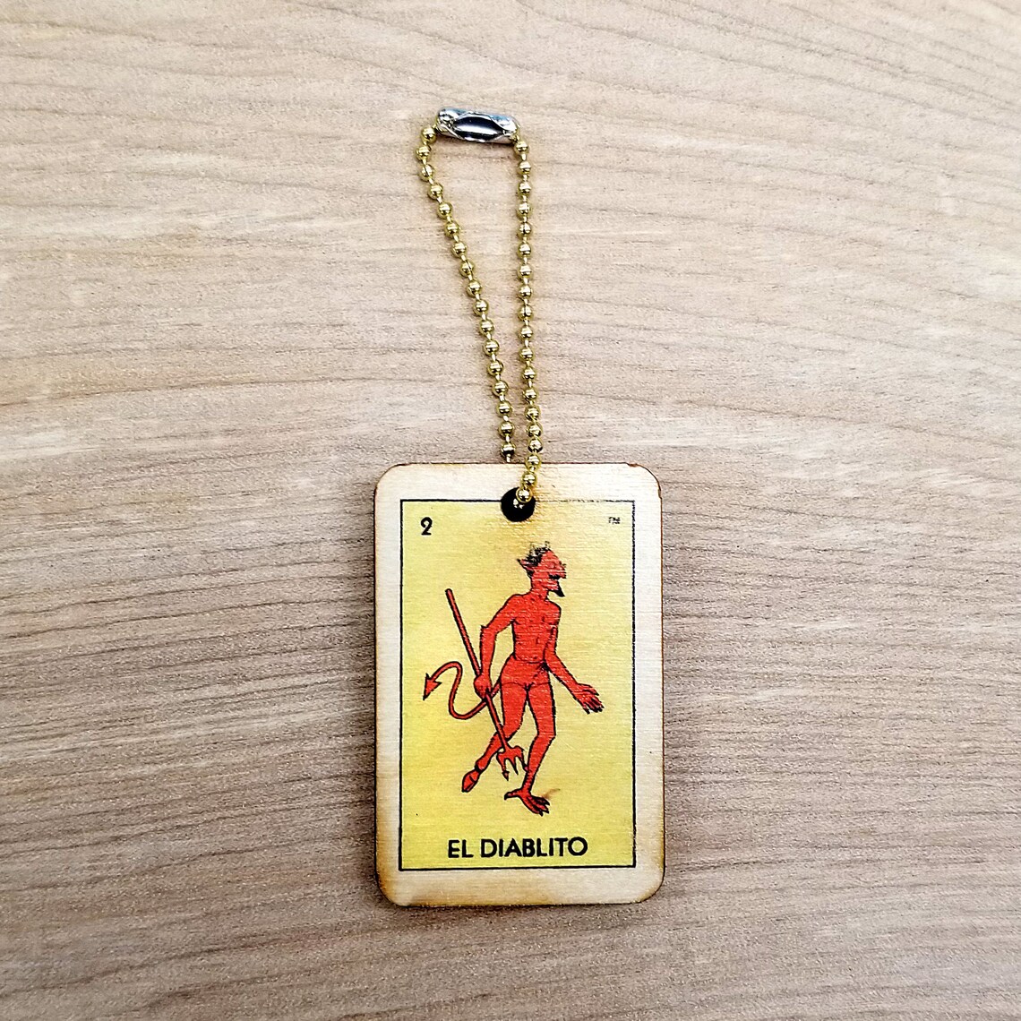 Devil El Diablito Loteria Mexican Bingo Keytag NEW Color on - Etsy