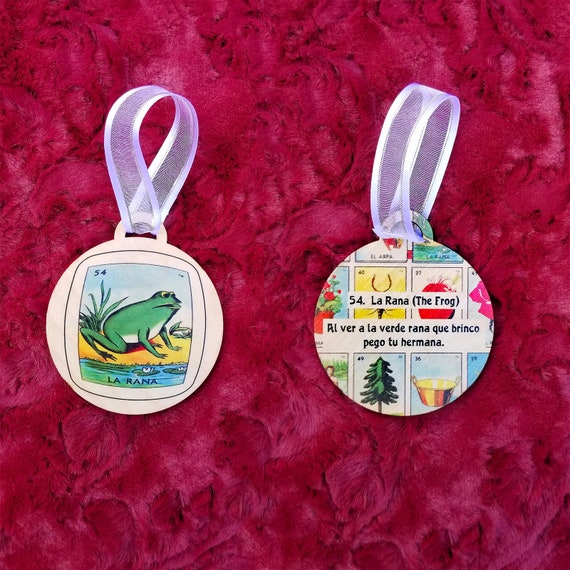 Loteria Mexican Bingo La Rana the Frog Double Sided Ornament - Etsy