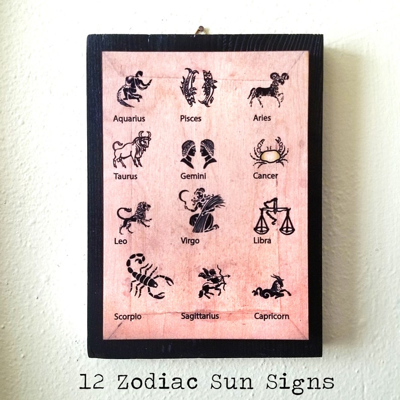 Personal Astrology Art Chart Wooden Mounted Ready to Hang - Etsy