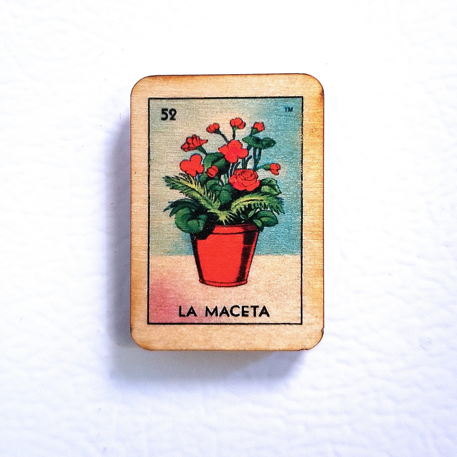 Roses La Maceta Loteria Mexican Bingo Magnet - Etsy