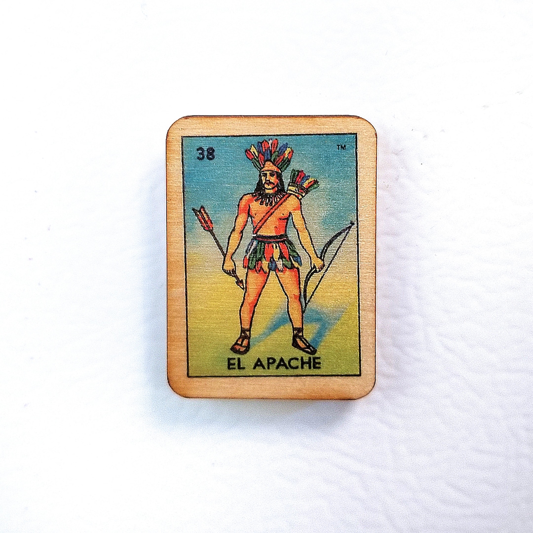 Buy El Apache Loteria Mexican Bingo Magnet Online in India - Etsy