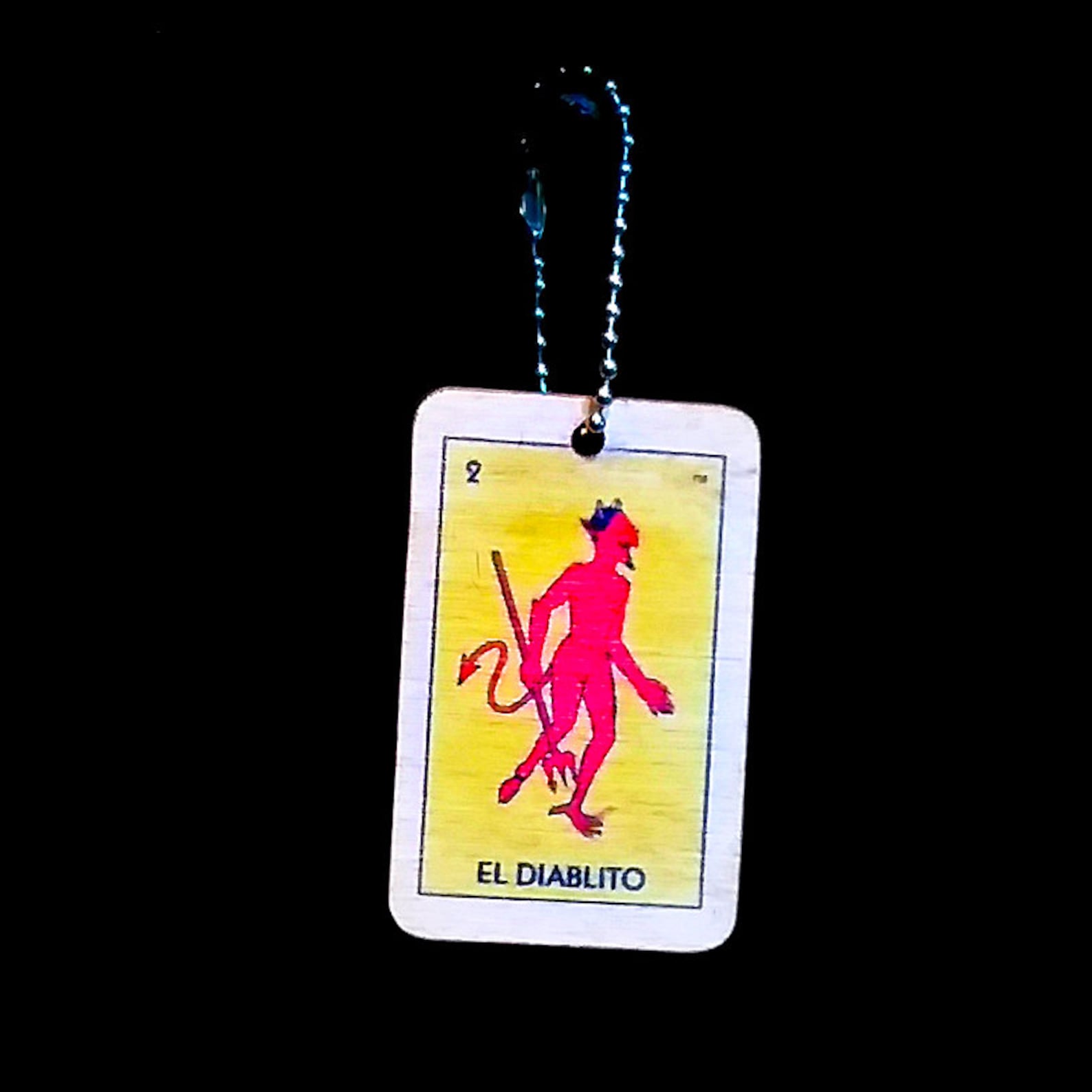 Devil El Diablito Loteria Mexican Bingo Keytag NEW Color on - Etsy