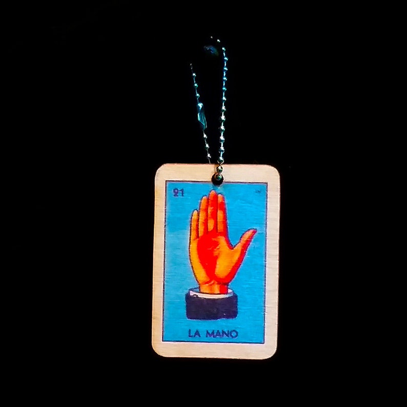 Hand La Mano Loteria Mexican Bingo Keytag NEW! Color on Both Sides! - Etsy