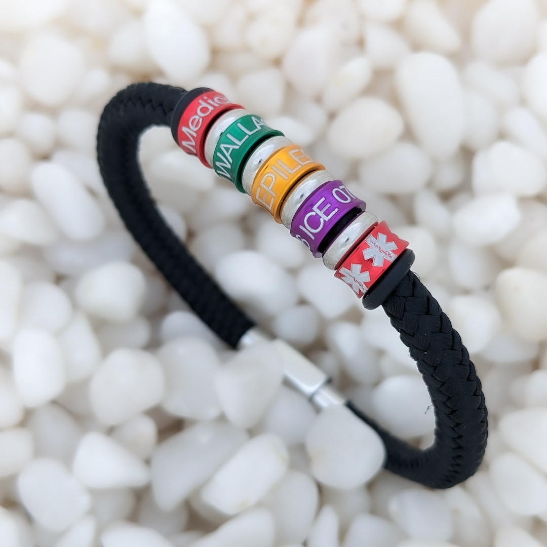 Womens Medic Alert Bracelets, Personalised Medical Bracelet, Engraved ...