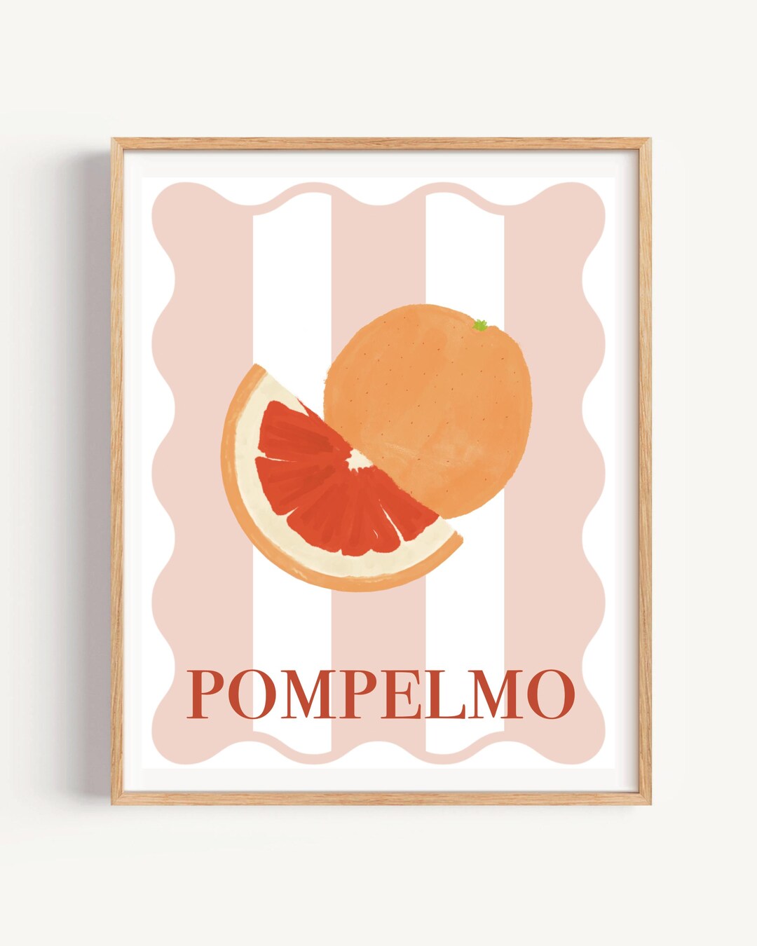 Italian Grapefruit Matte Poster Print, Pompelmo, Kitchen Wall Art, Home ...
