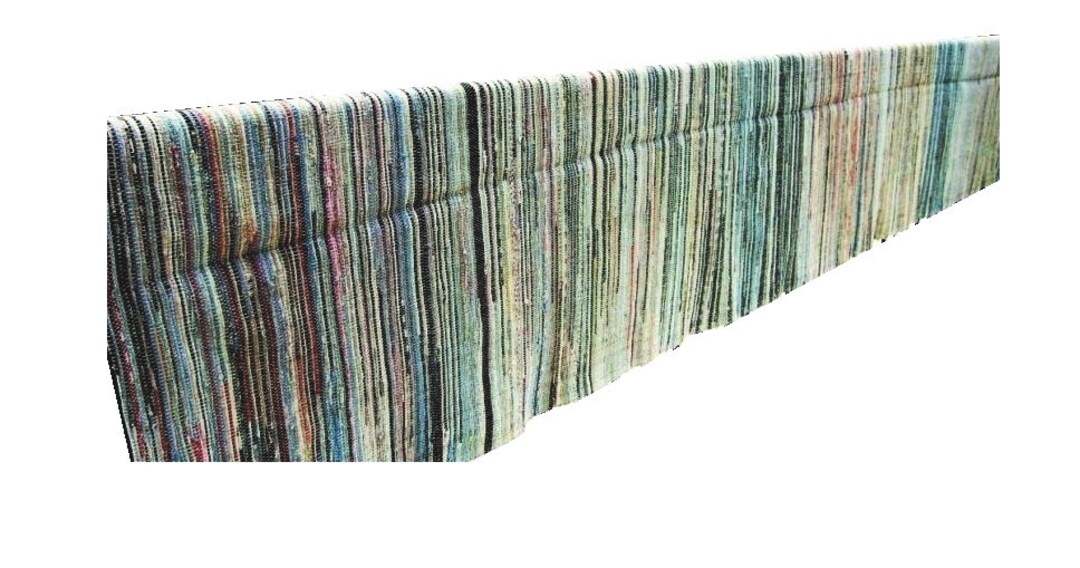 Spectacular 12' Large Cotton Rag Rug Runner Early American Antique ...
