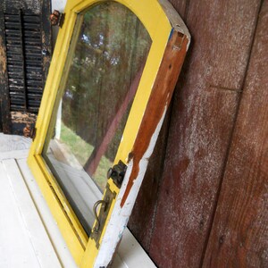 Rustic Victorian 1880s Mustard Yellow Arch Window Gothic Primitive ...
