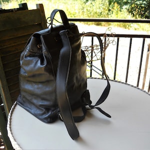 Rare Virginia Slims Promotional Cigarette Hippie Black Leather Backpack ...