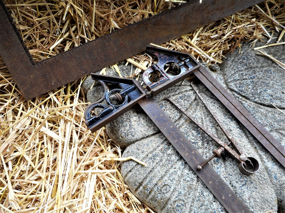 Antique Woodworking Carpentry Rustic Iron Hand Tool Lot - Etsy
