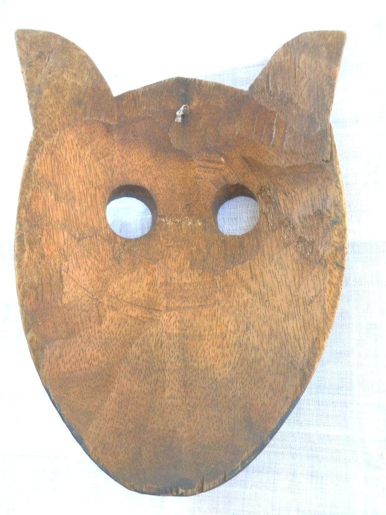 Vintage Ceremonial Tribal Native Bear Pig Mask Rustic Wood - Etsy