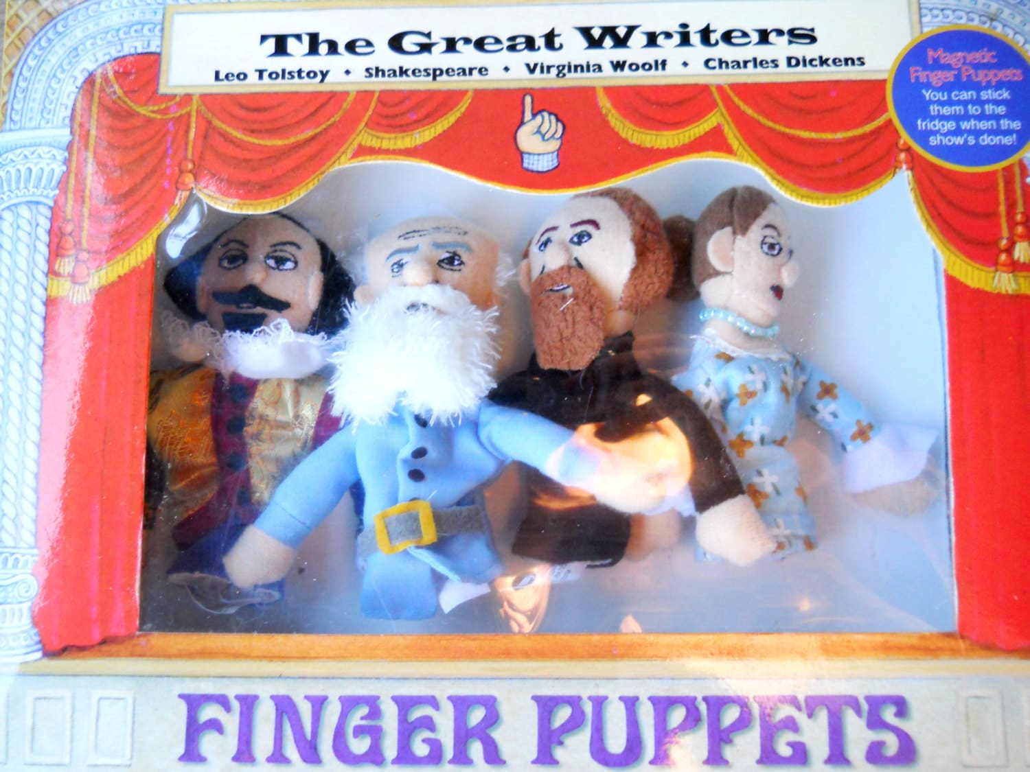 Tiny Finger Puppet Great Writers Theatre Box Leo Tolstoy Shakespeare ...