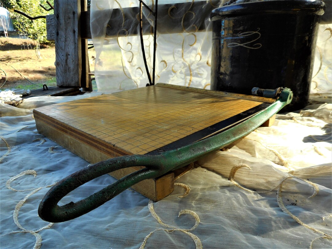 Two Antique Paper Cutting Trimming Board Office Tools Milton Bradley ...