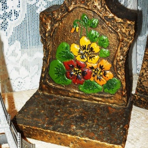 Antique Edwardian Barbola Wood Bookends French Country Vintage 1920s ...