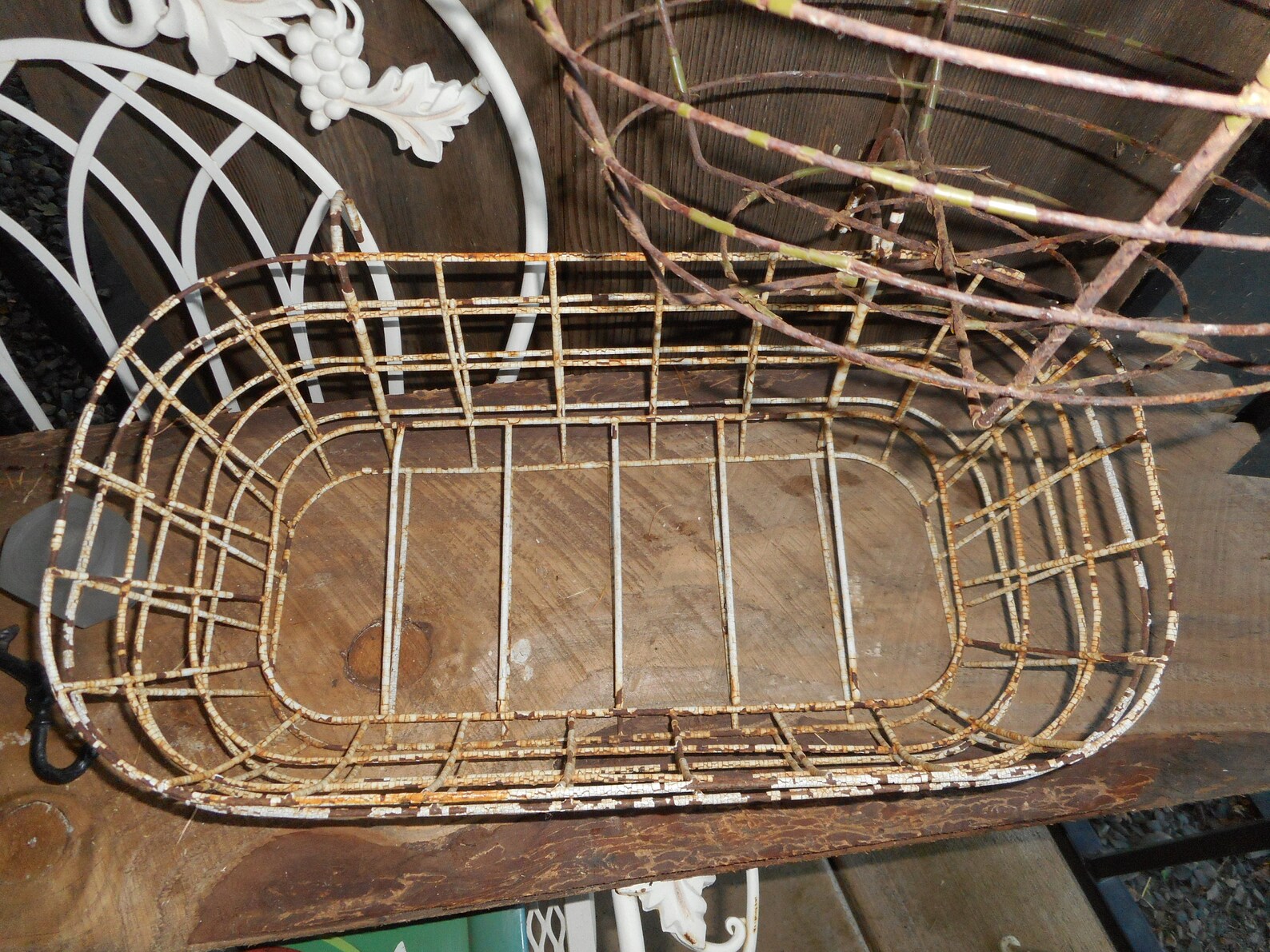 Vintage Garden Rustic Wire Planter Basket Set of 4 Primitive - Etsy