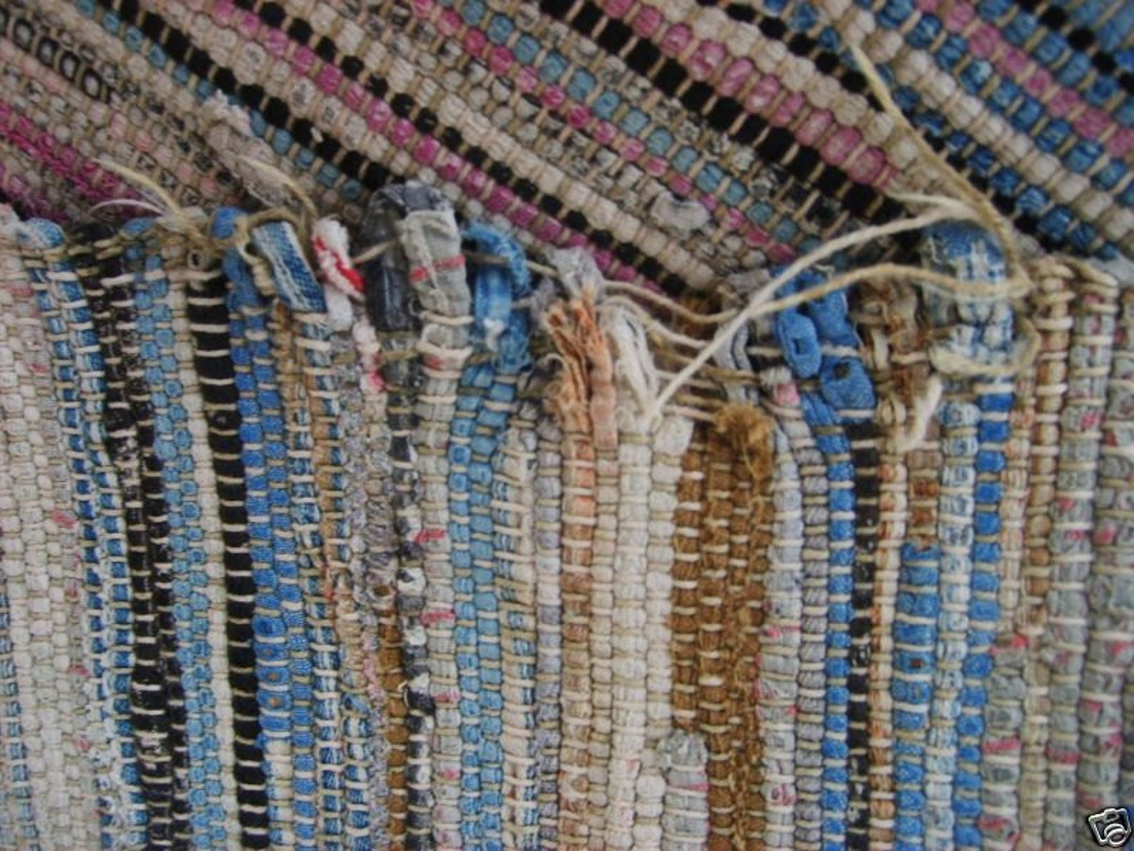 Spectacular 12' Large Cotton Rag Rug Runner Early American - Etsy