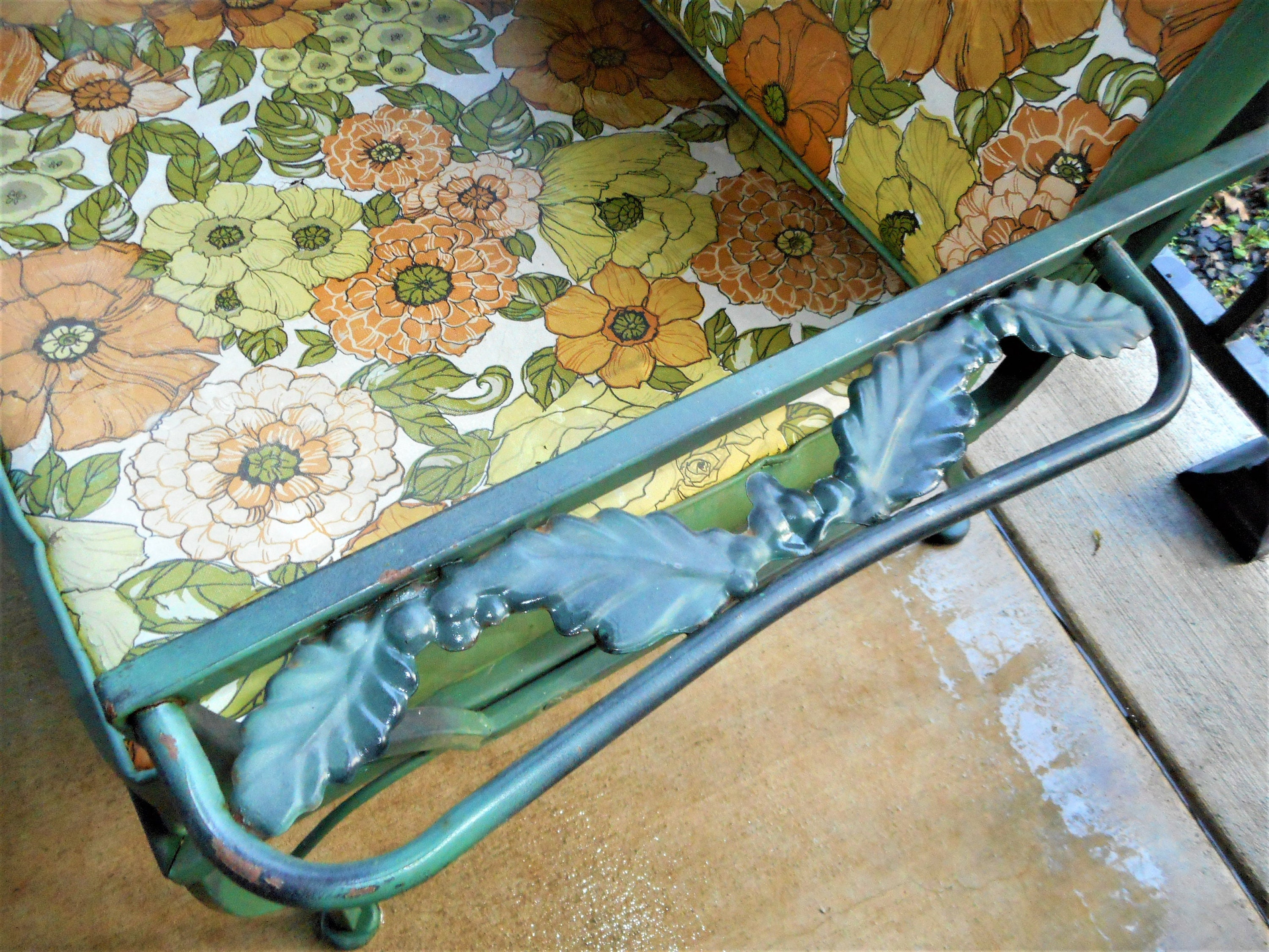 Vintage wrought iron patio furniture cushions store