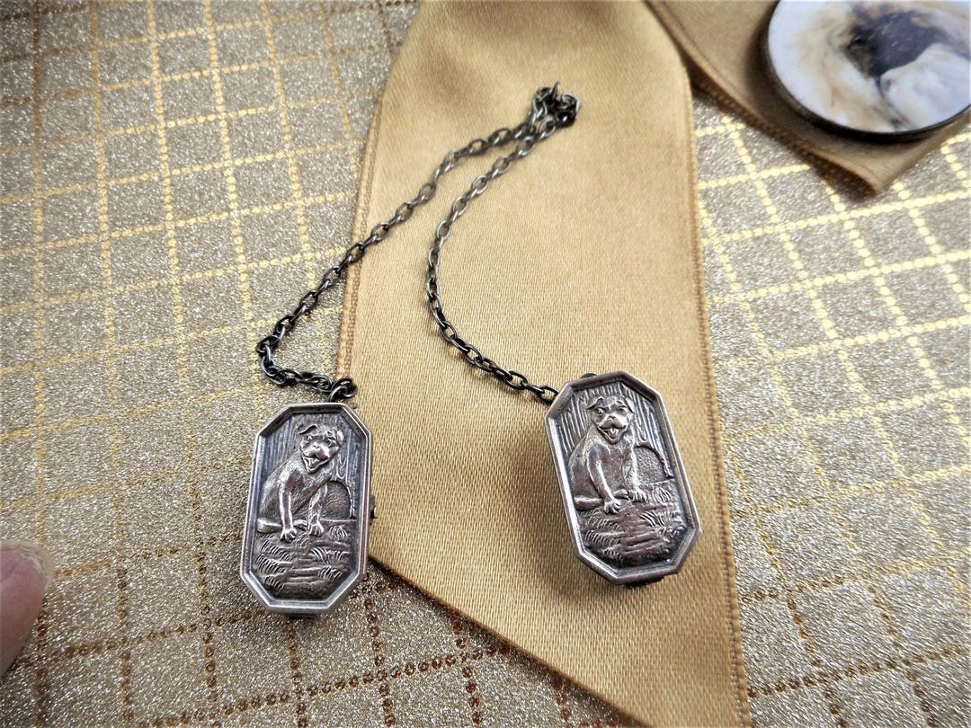 Antique Sterling Silver Dog Christening Gift Art Deco Bulldog Webster ...