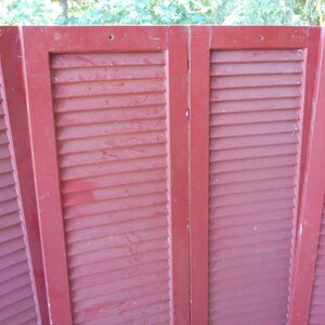Rustic Barn Red Shutter Set Four Primitive Antique Architectural ...