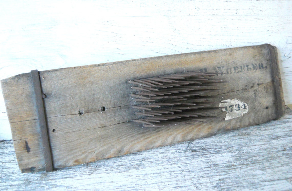 Rare Flax Comb Hetchel Signed Country Farmhouse Antique Rustic - Etsy