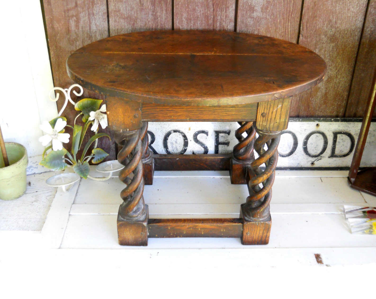 Antique French 1600s Rare Louis XIII Carved Oak Tavern Pub End Table ...