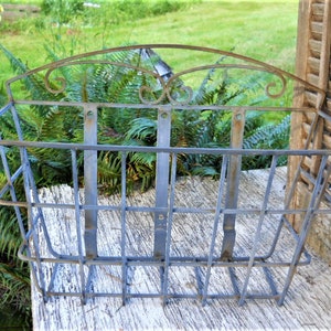 Rectangle Blue Iron Wire Storage Pannier Basket Organizing Laundry ...