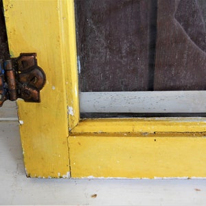 Rustic Victorian 1880s Mustard Yellow Arch Window Gothic Primitive ...