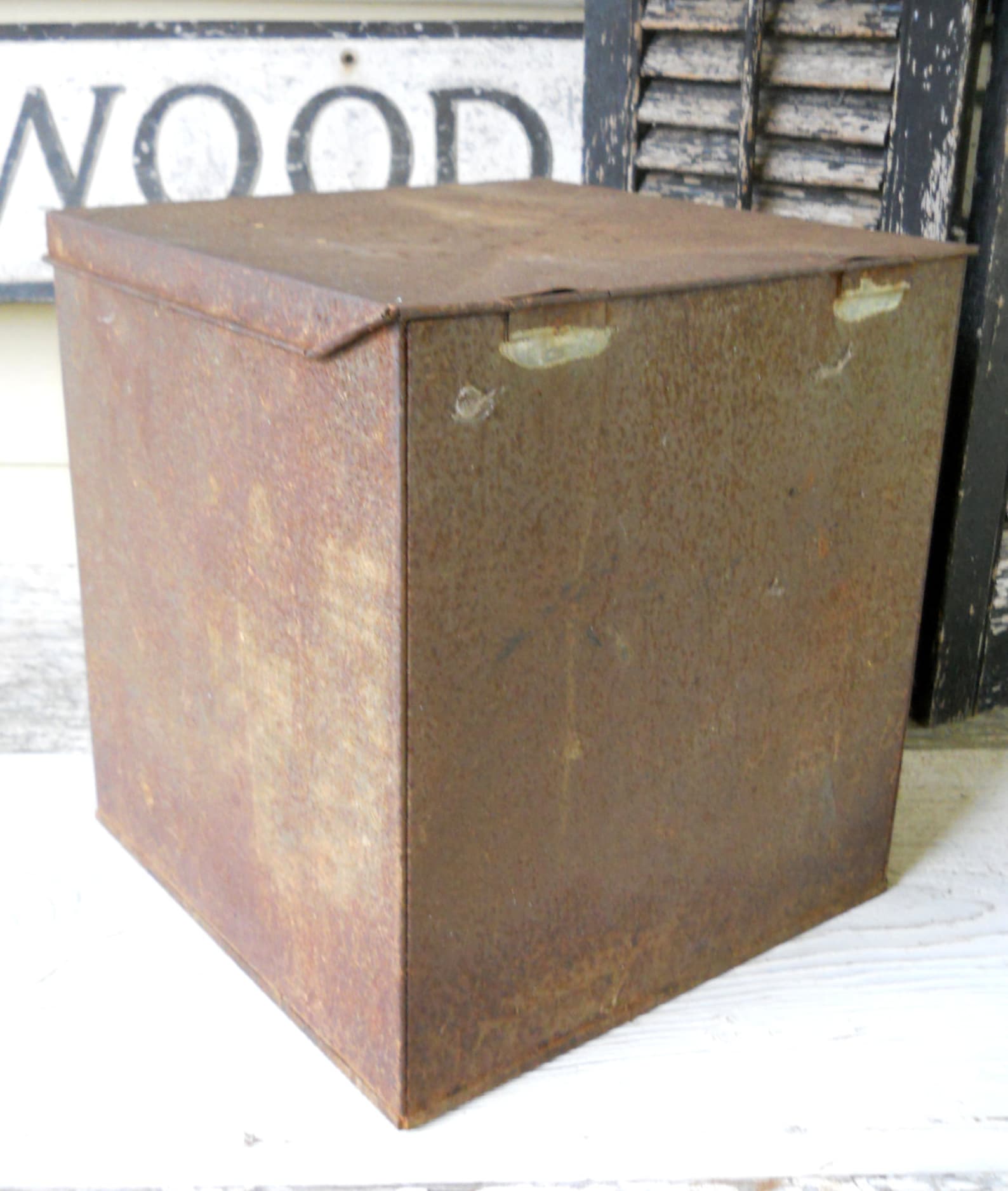 Antique Pierced Tin Industrial Primitive Rustic Pacific Coast Biscuit ...