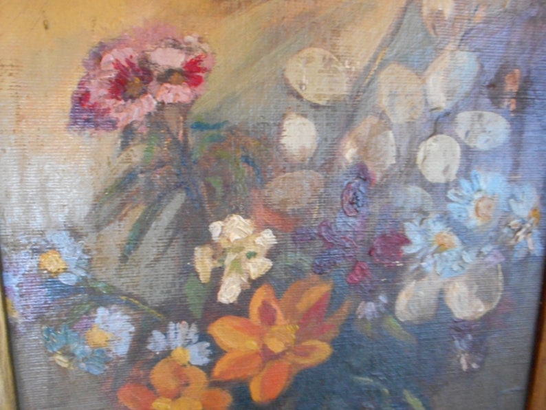 Antique Old World Original Flowers Floral Oil Painting | Etsy