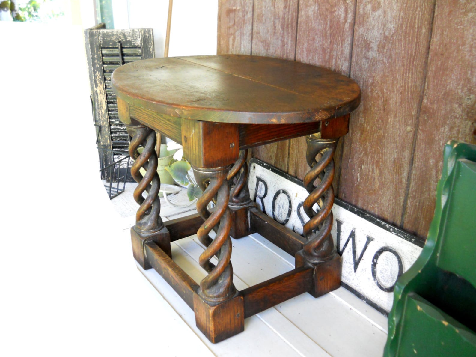 Antique French 1600s Rare Louis XIII Carved Oak Tavern Pub End Table ...