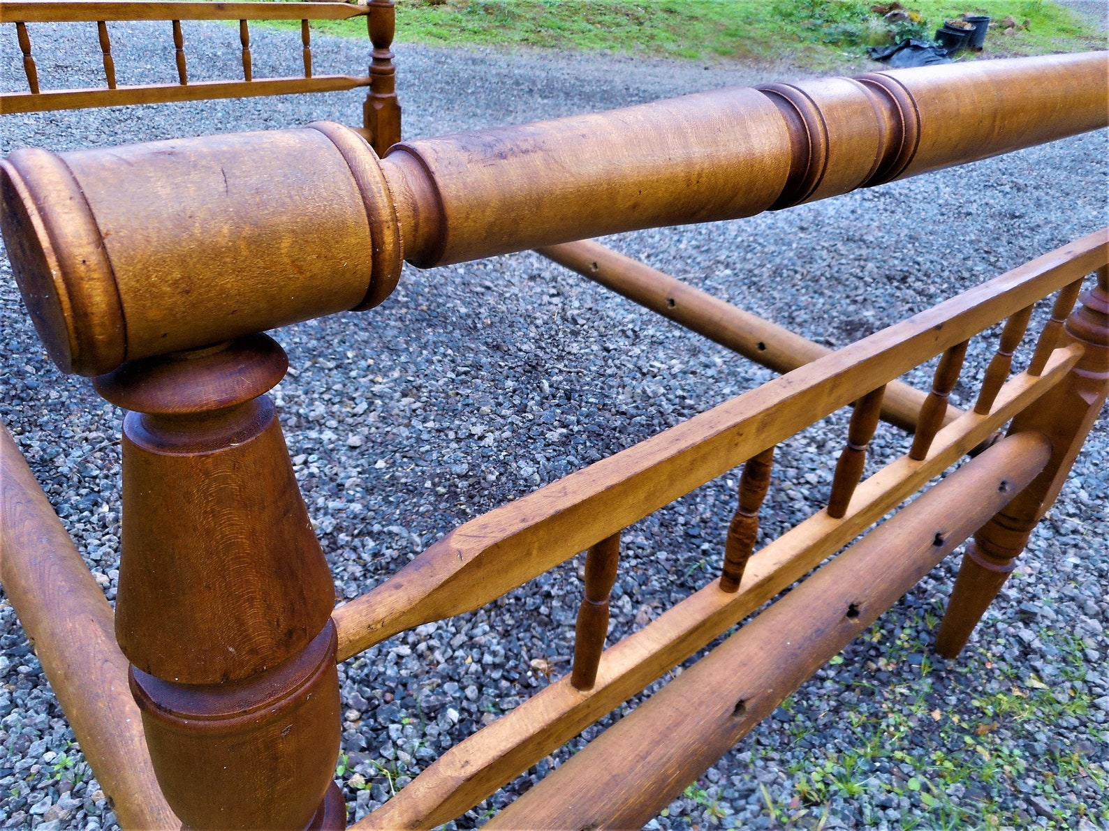 Antique 1700s-1800s Fiddleback Maple American Farmhouse Rope Bed / Day ...