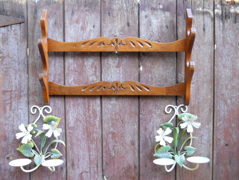 Antique Rare 1890s Victorian Eastlake Walnut Wood Gun Wall Display Rack ...