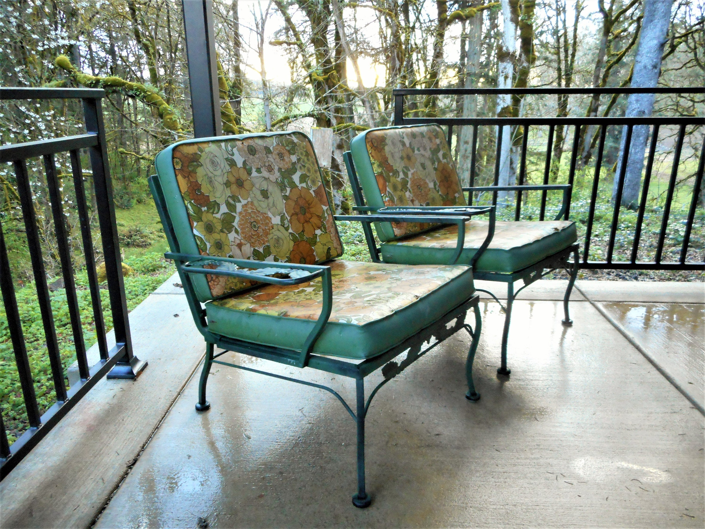Antique wrought iron patio furniture cushions store